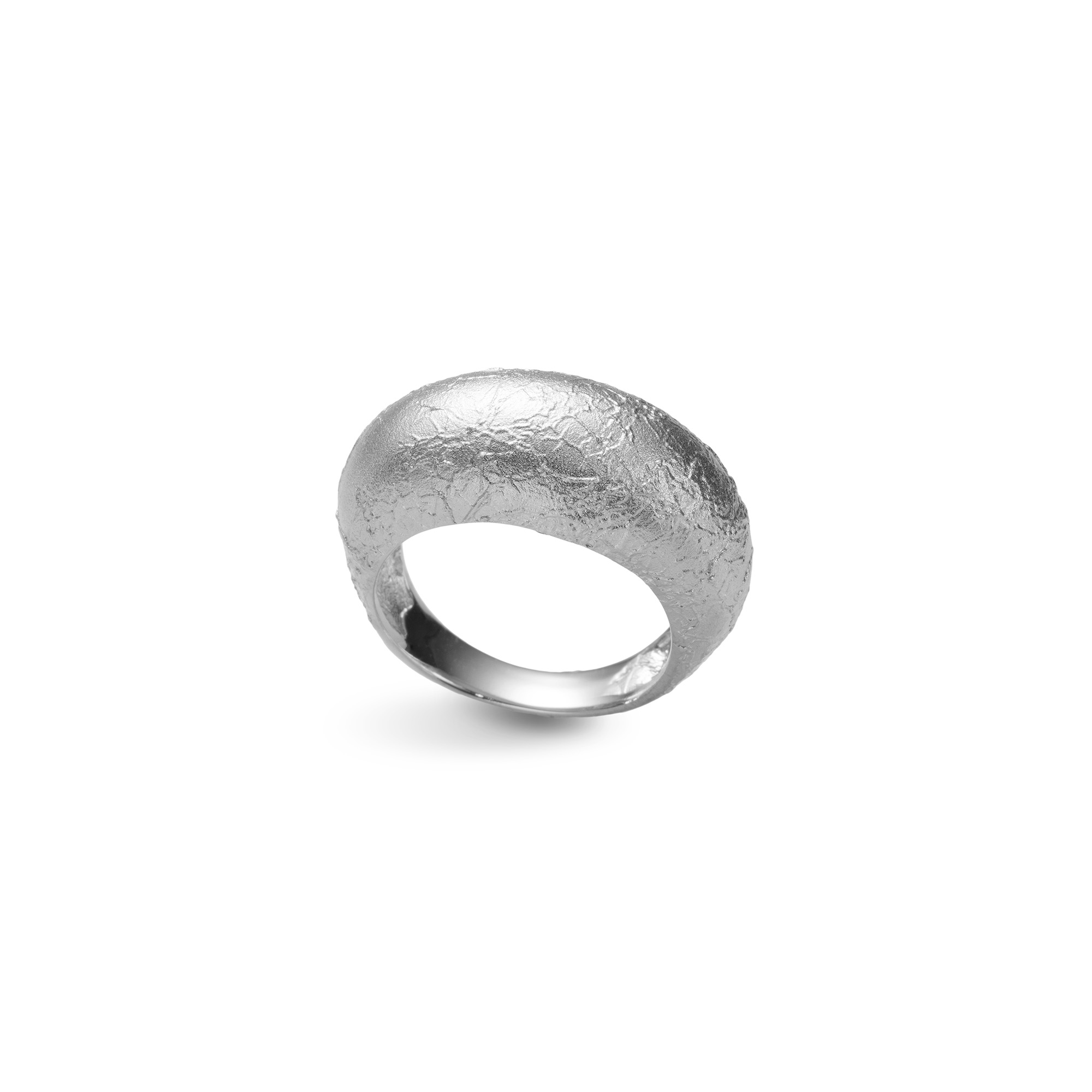 CATWALK EXCLUSIVE - Ring Crinkled Matte 925 rhod silver | Glensia